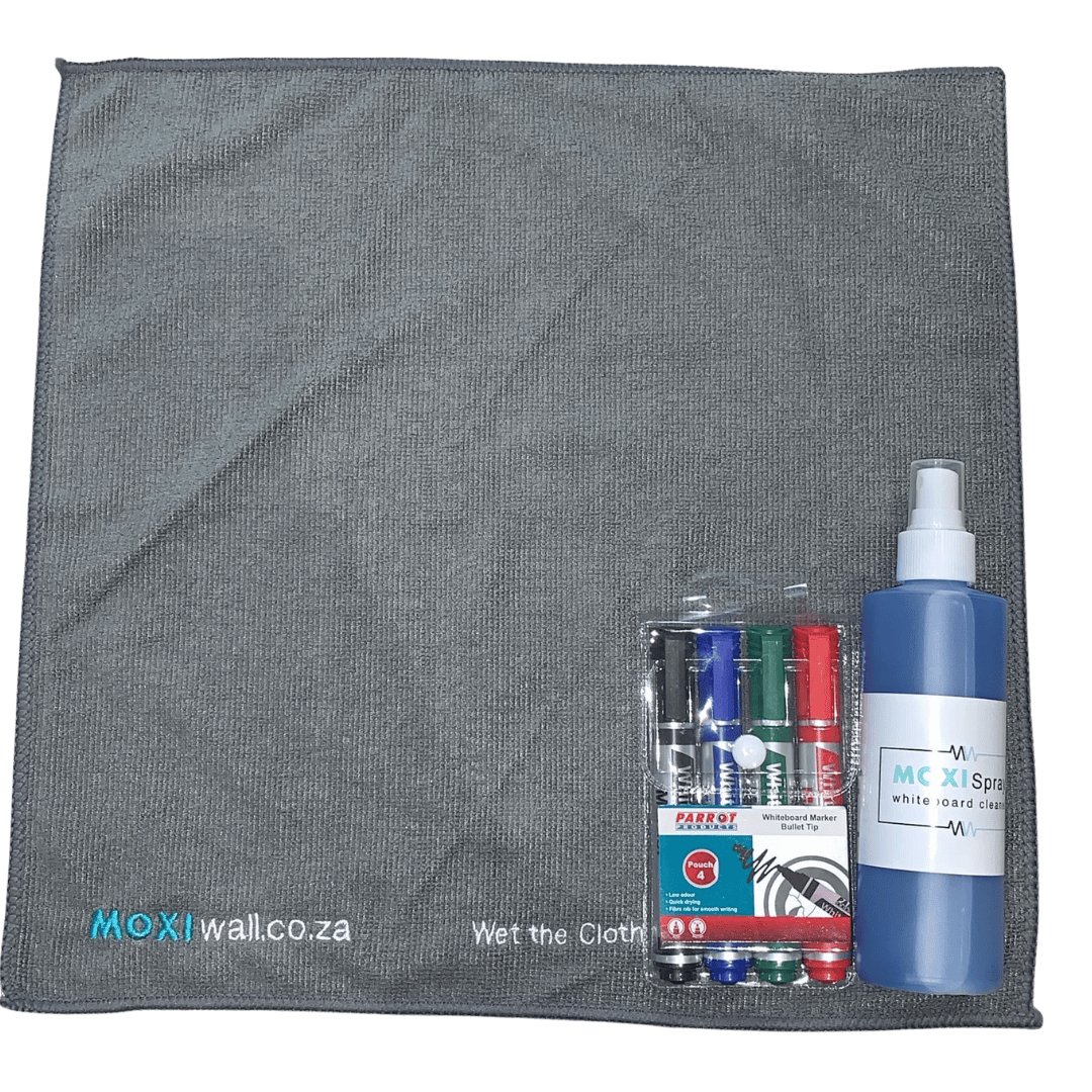 Accessory Pack - Whiteboard Markers, MOXI Spray and a Micro-Fibre Cloth
